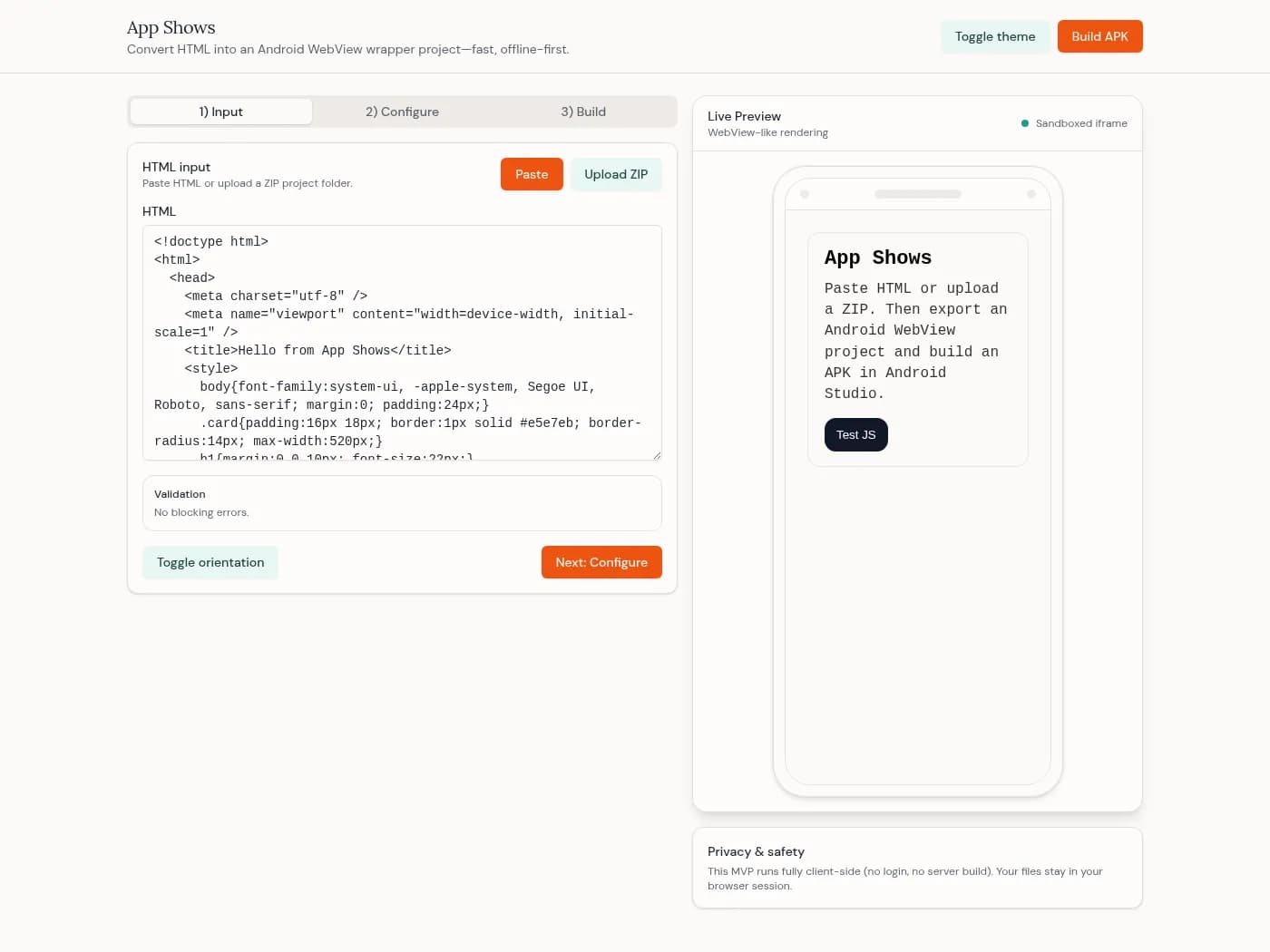 App Shows APK Builder