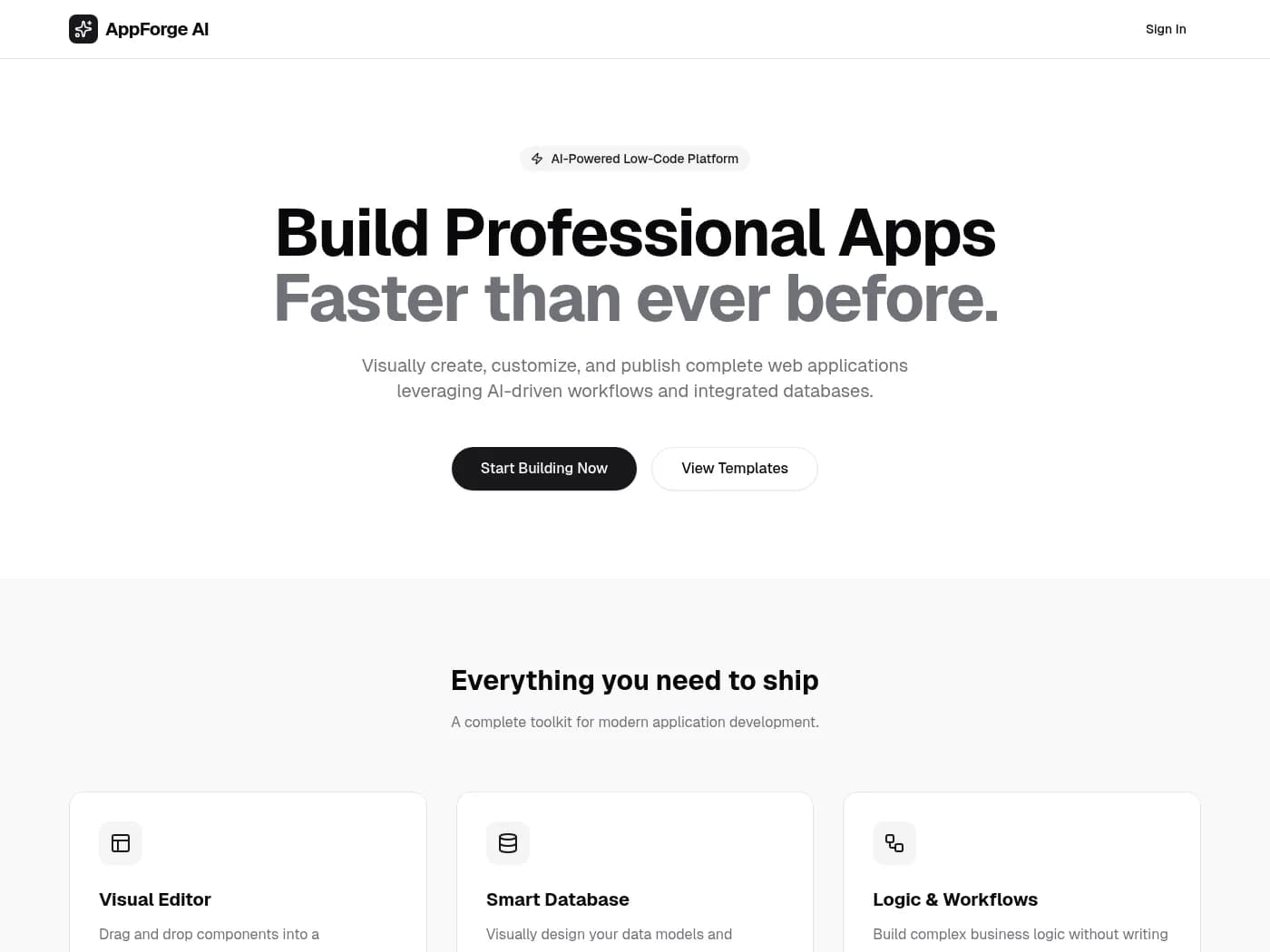 AppForge AI Builder