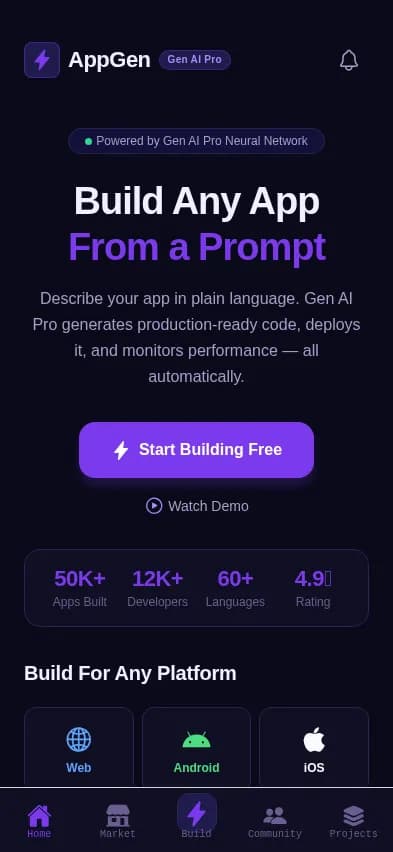 AppGen: AI App Builder Platform