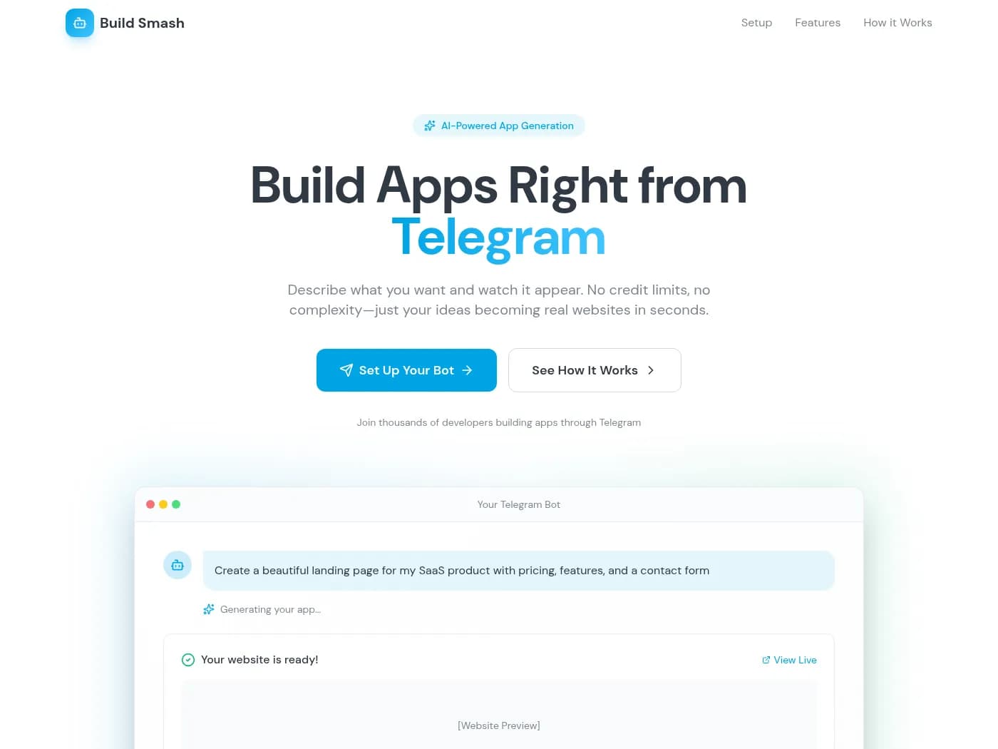 Build Smash Telegram Bot