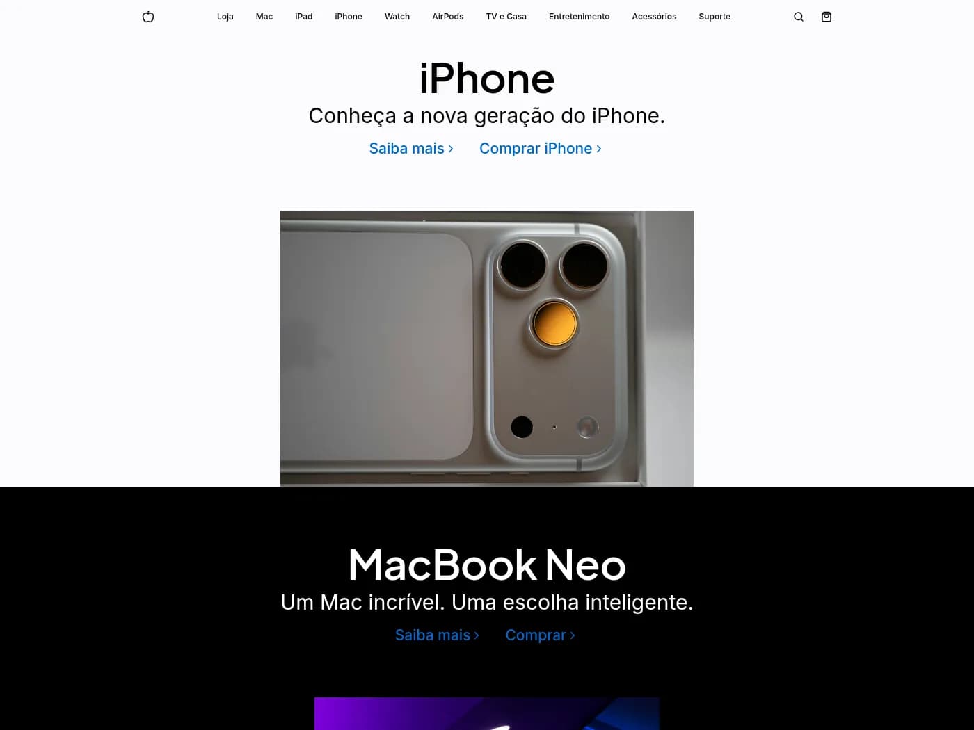 Apple Brasil Site Redesign