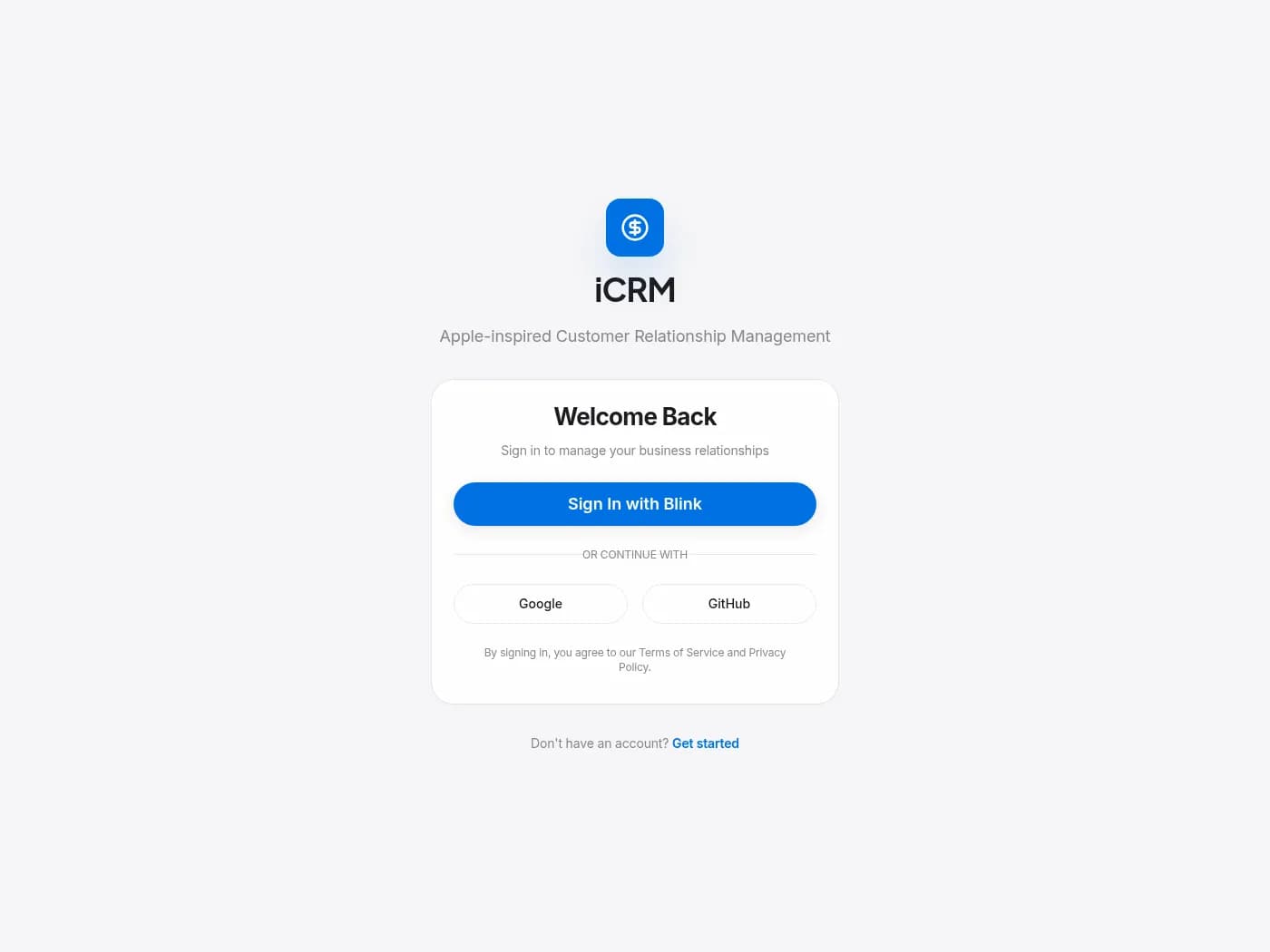 Apple-Inspired CRM Template