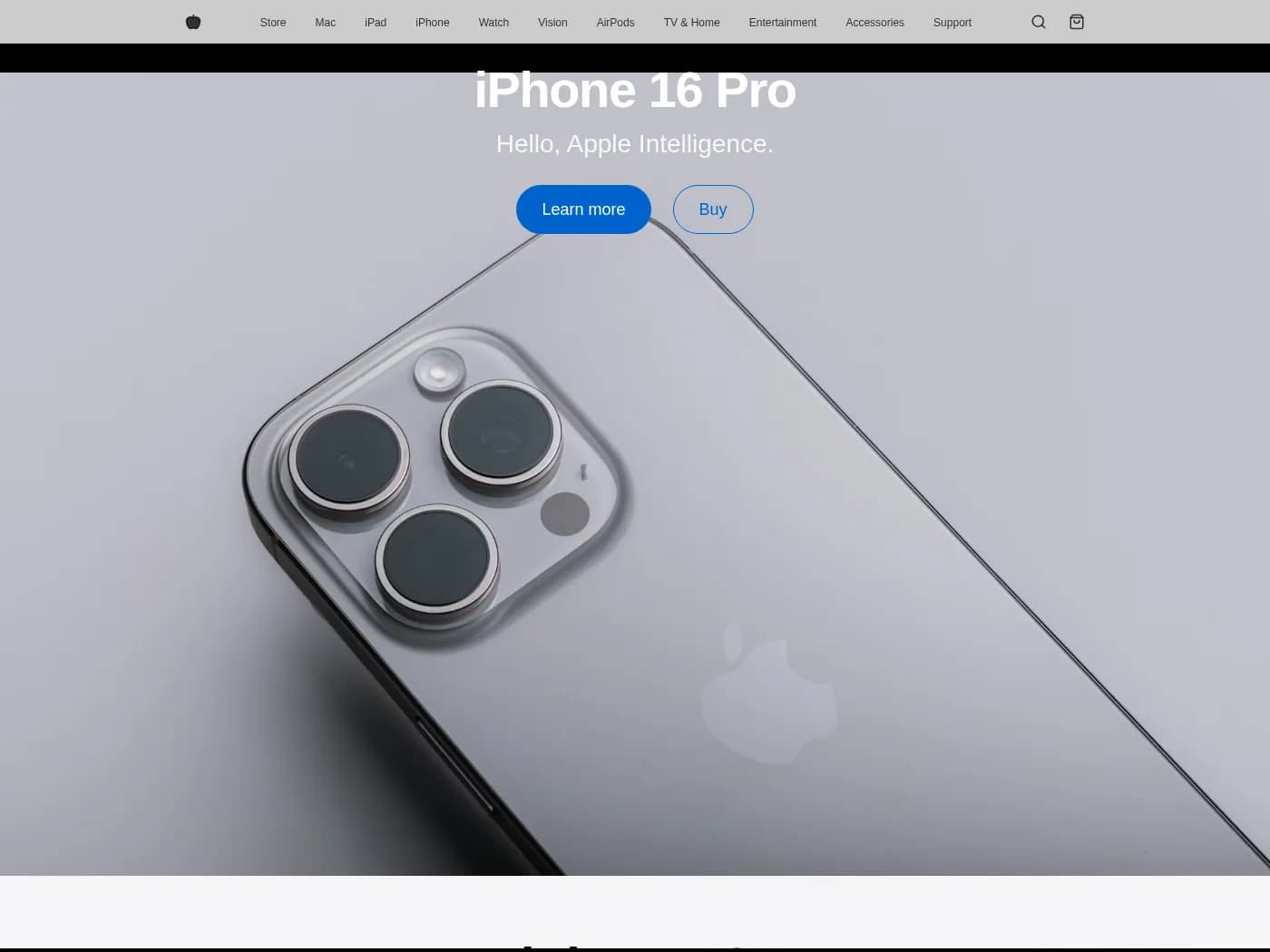 Apple.com Landing Replica