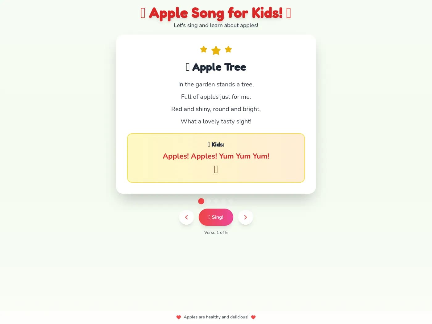 Apple Song for Kids