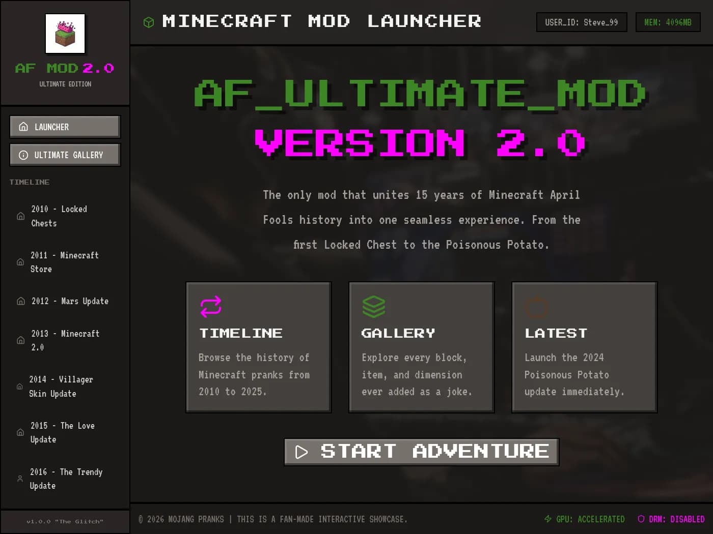 April Fools Minecraft Mod