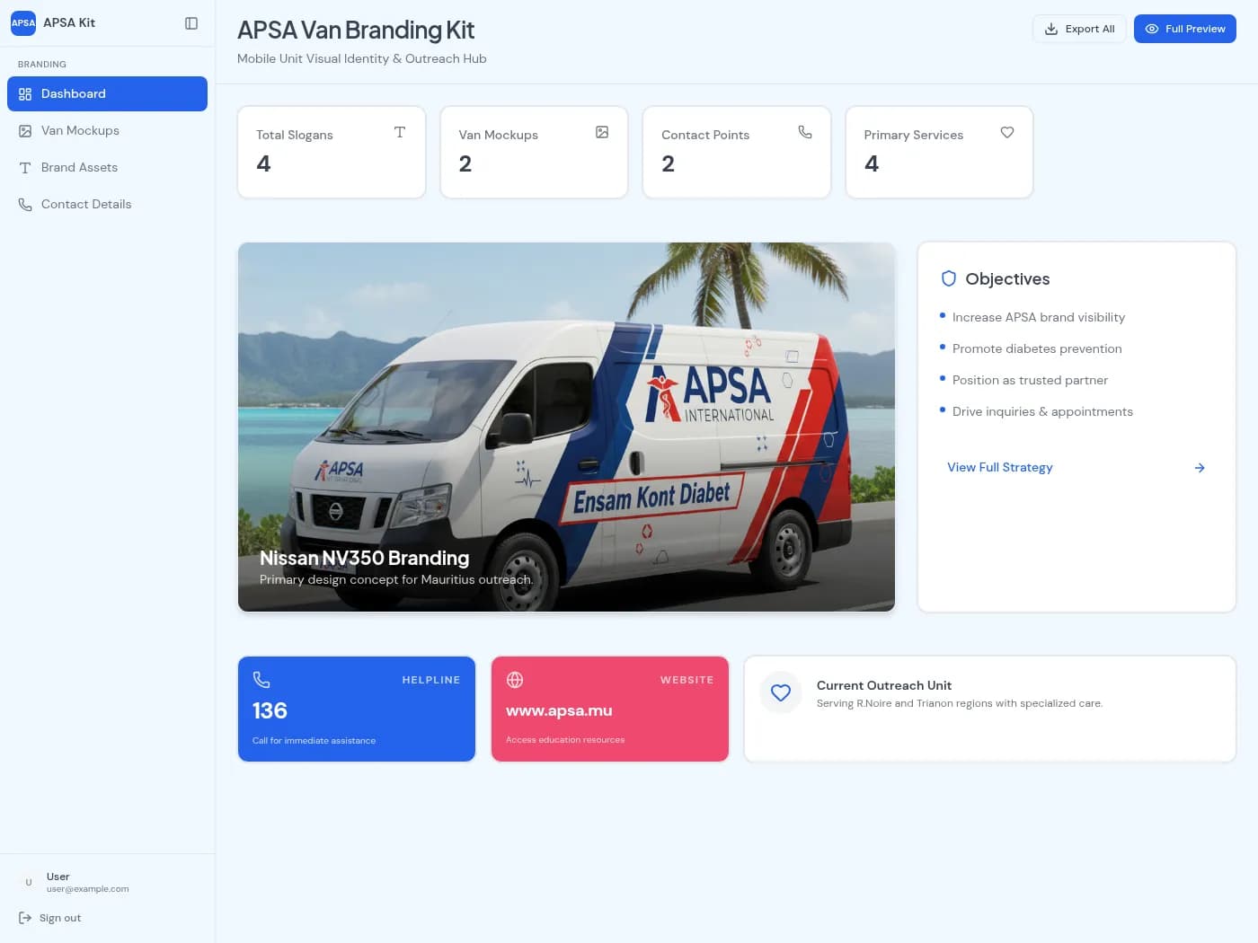 APSA Van Branding Kit