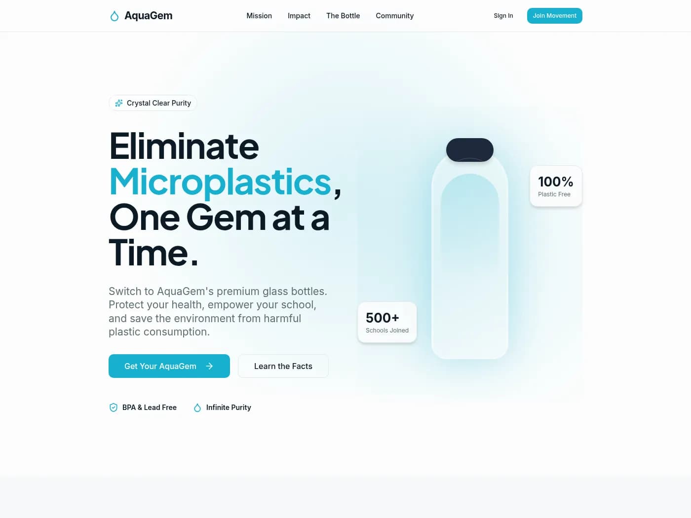 AquaGem Landing Page
