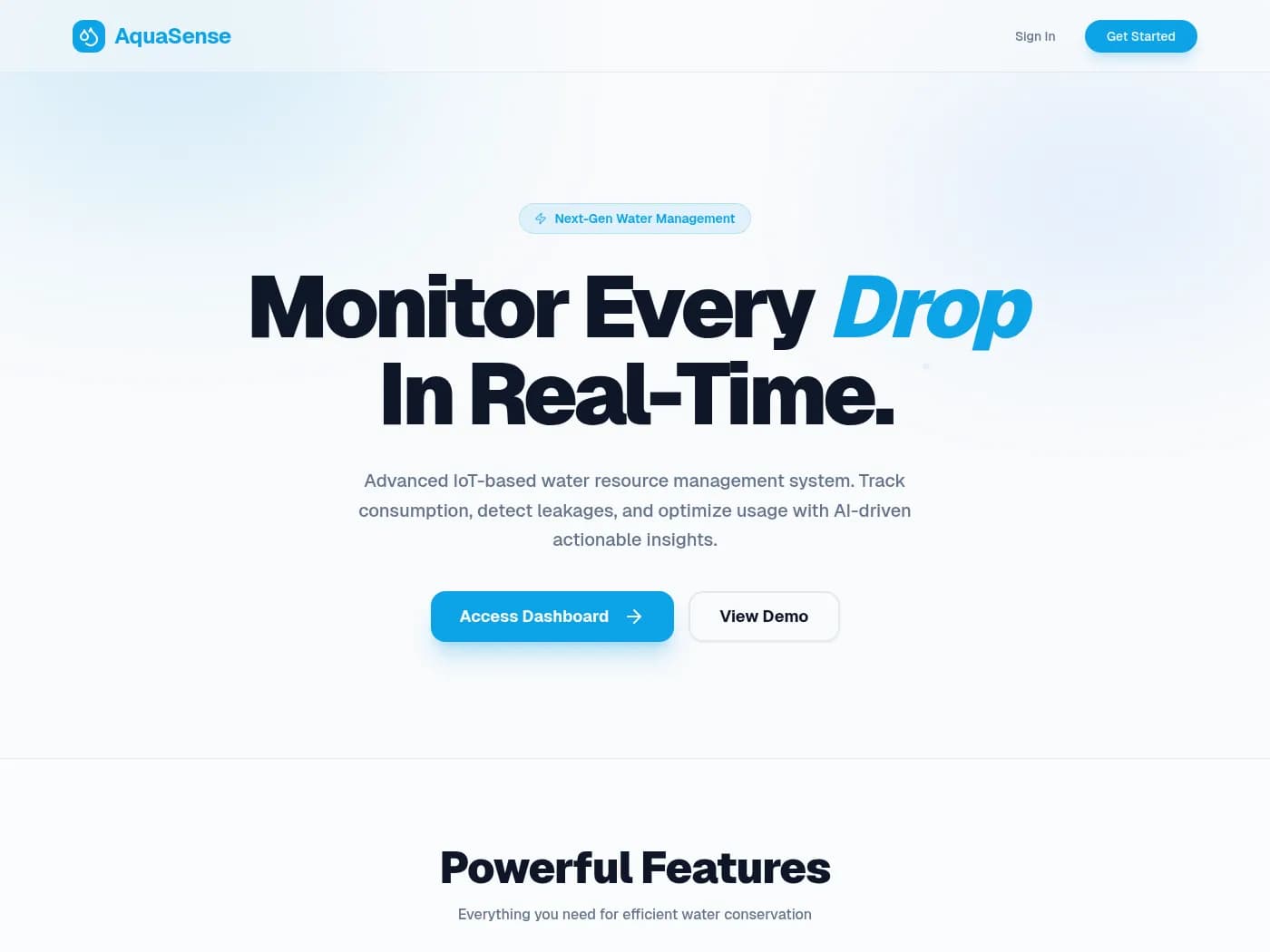 AquaSense Dashboard