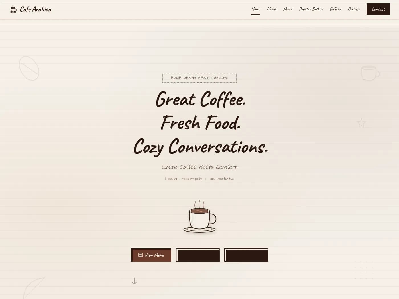SketchBook Café Site