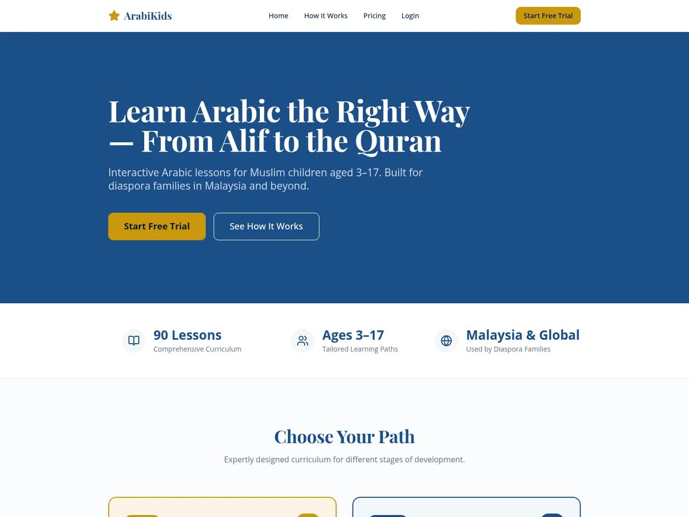 ArabiKids Language Platform