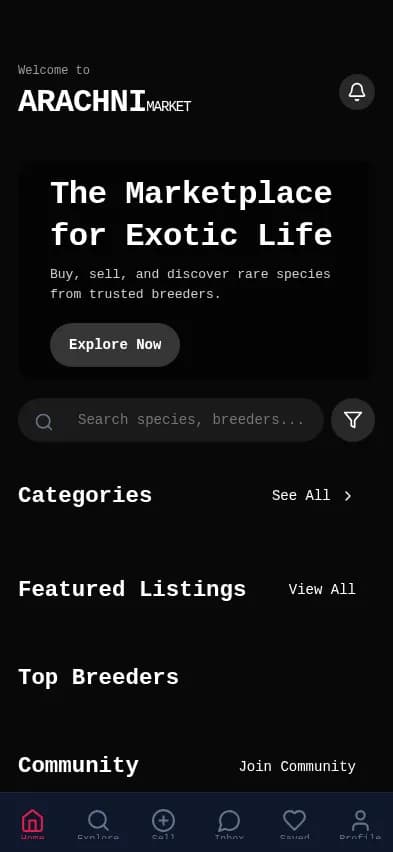 ArachniMarket Mobile