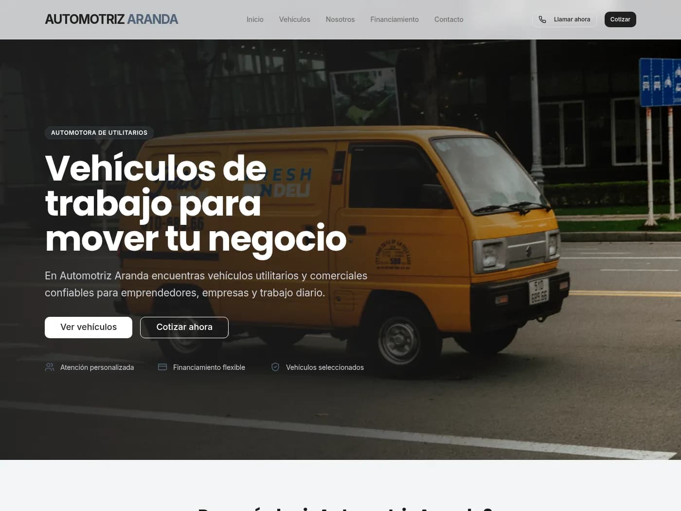 Automotriz Aranda Landing
