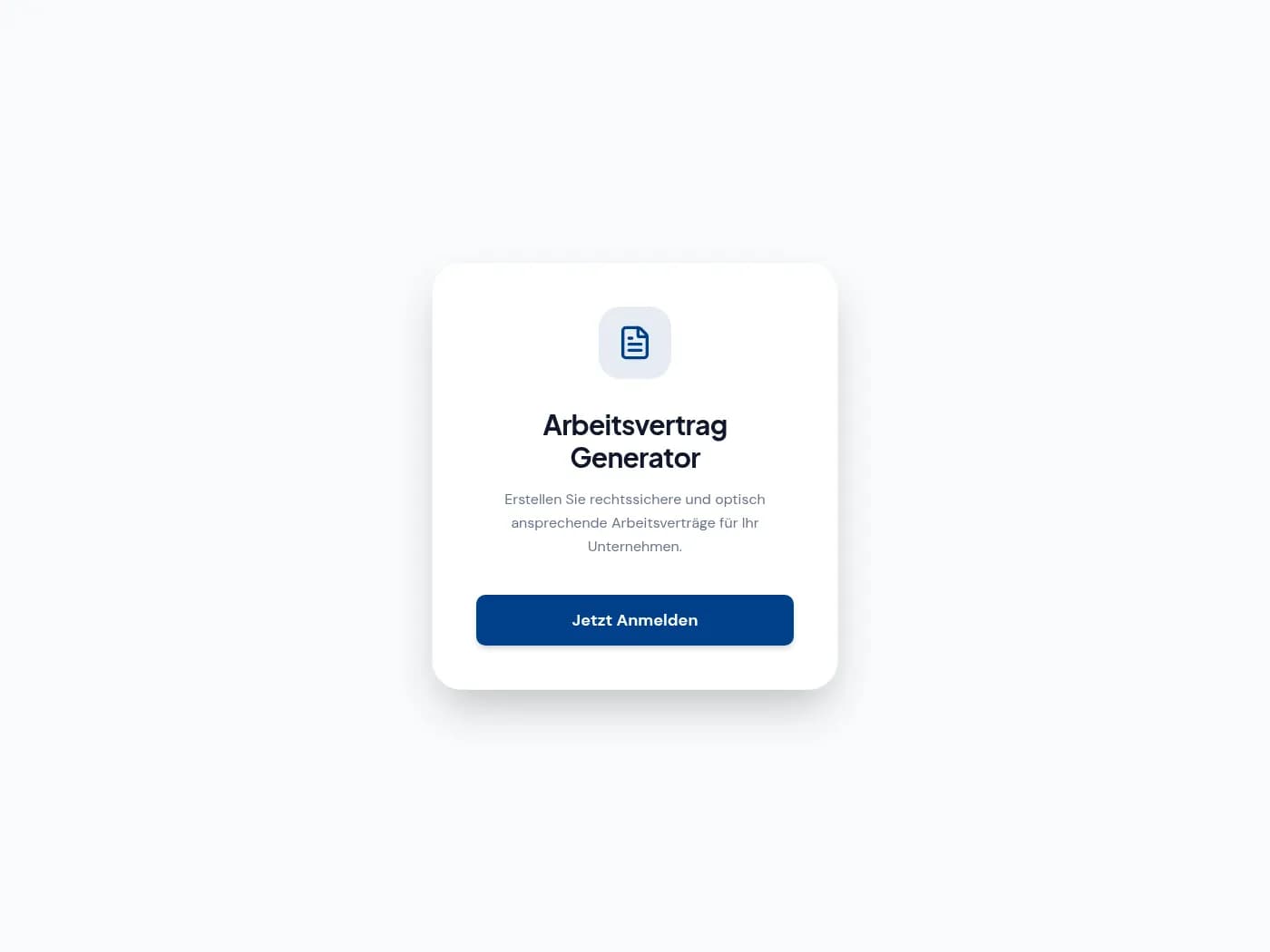 Symbolic Arbeitsvertrag Generator