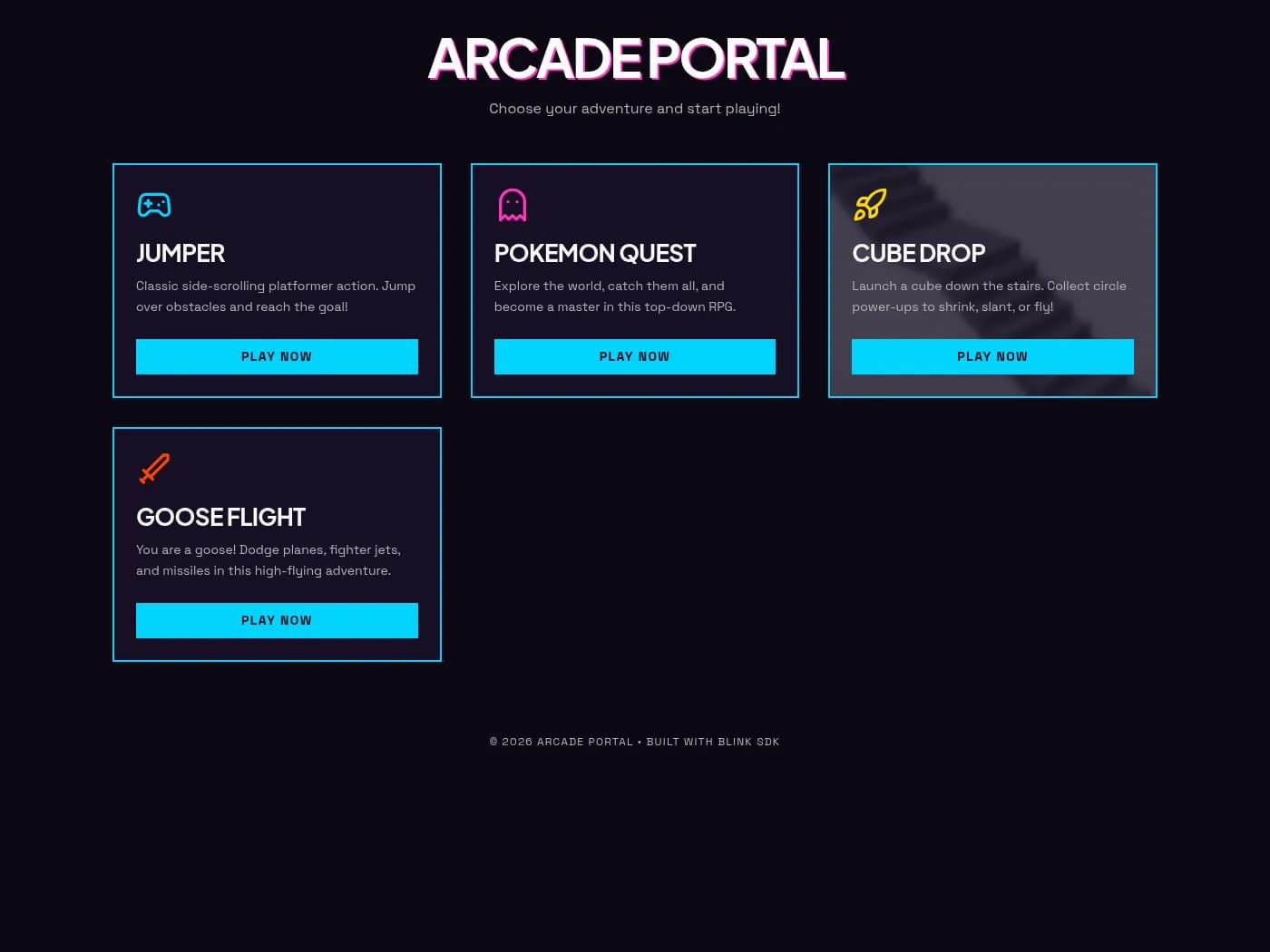 Arcade Portal Home