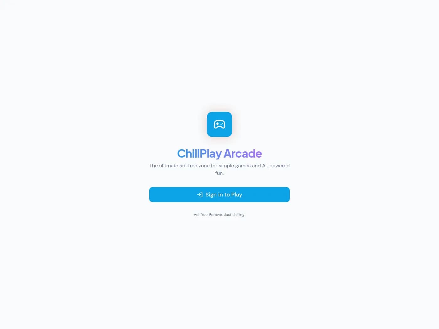 ChillPlay Arcade Hub