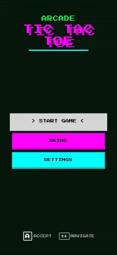 Arcade Tic Tac Toe