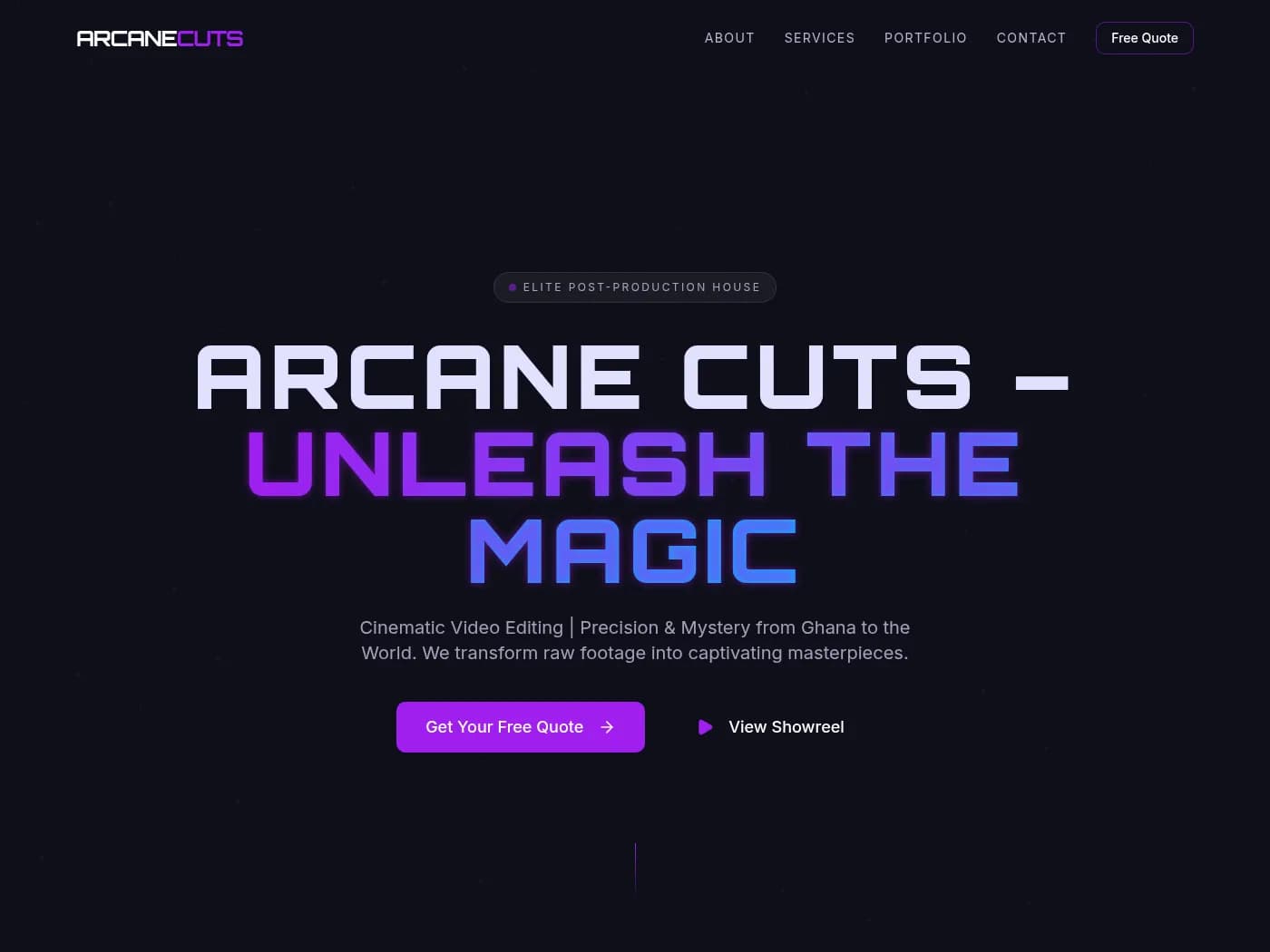 Arcane Cuts Portfolio
