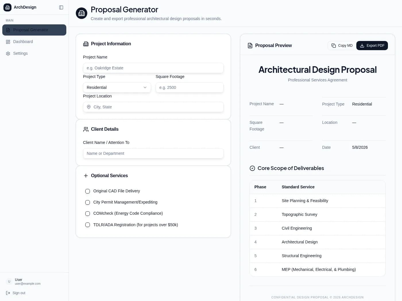 ArchDesign Proposal Generator