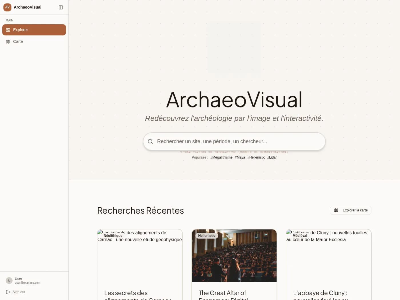 ArchaeoVisual Explorer