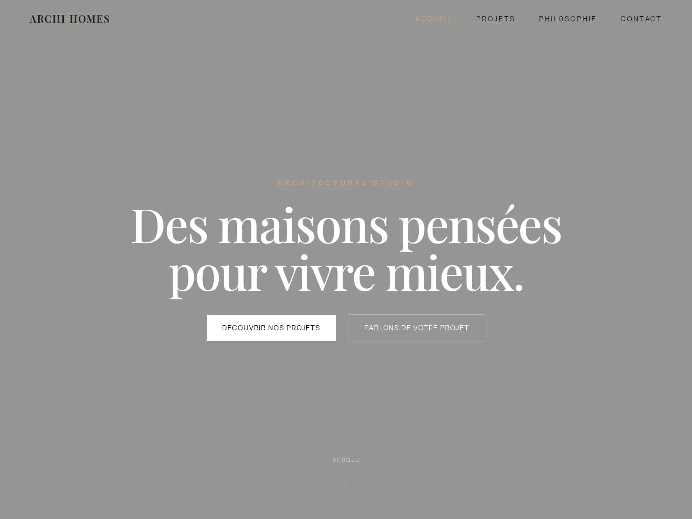 Architectural Homes Web Experience
