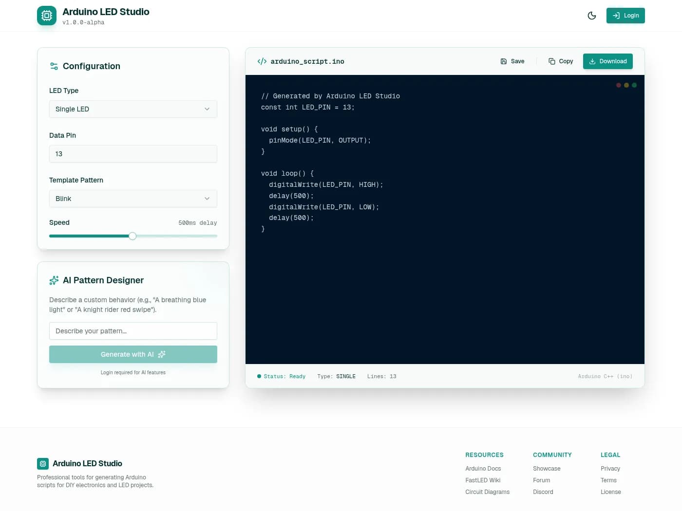 LED Arduino Script