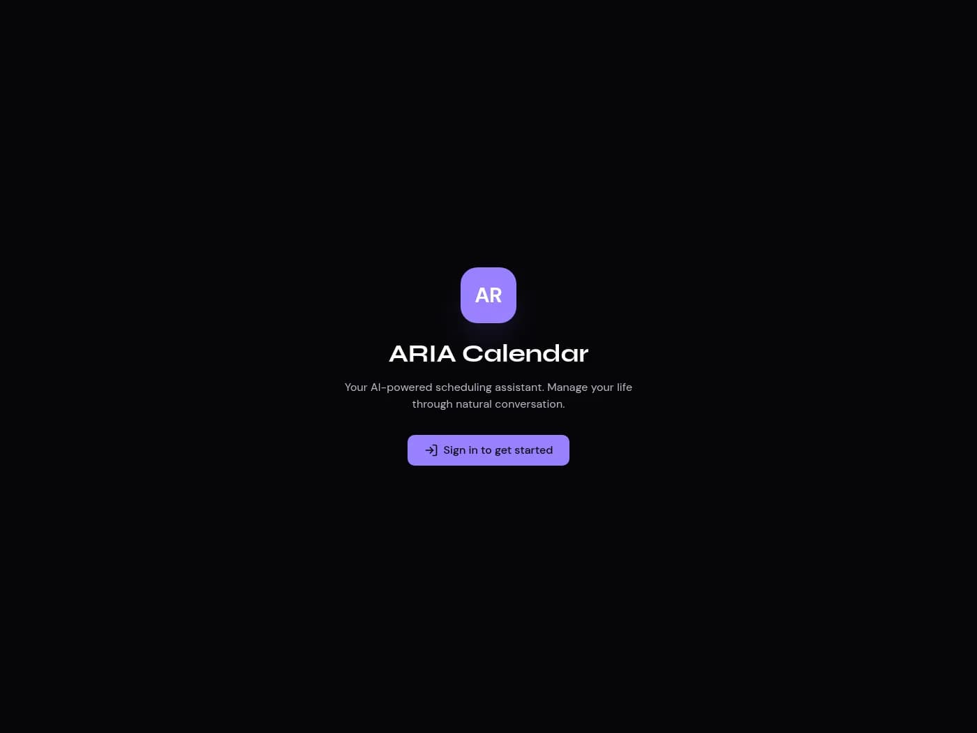 ARIA Calendar Assistant