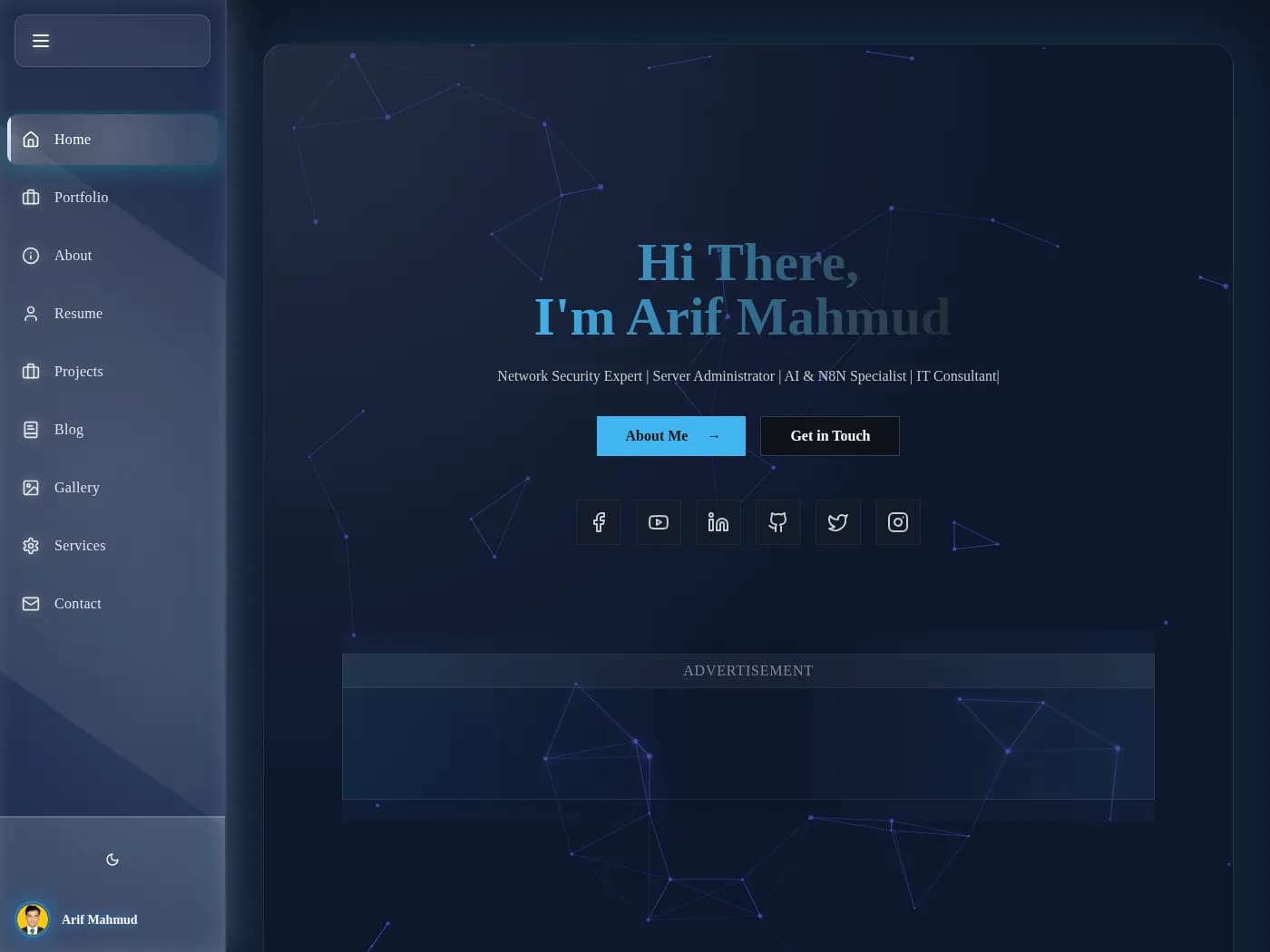 Arif Portfolio Site