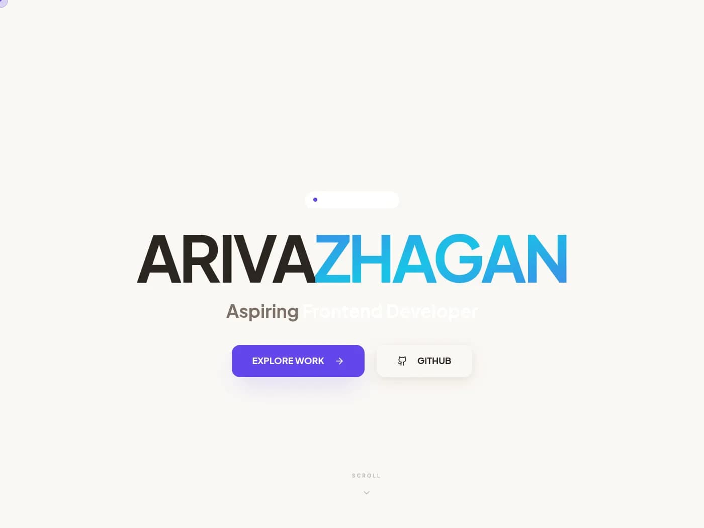 Arivazhagan Animated Portfolio