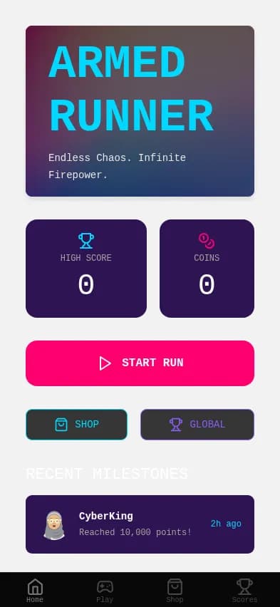 Armed Runner Game