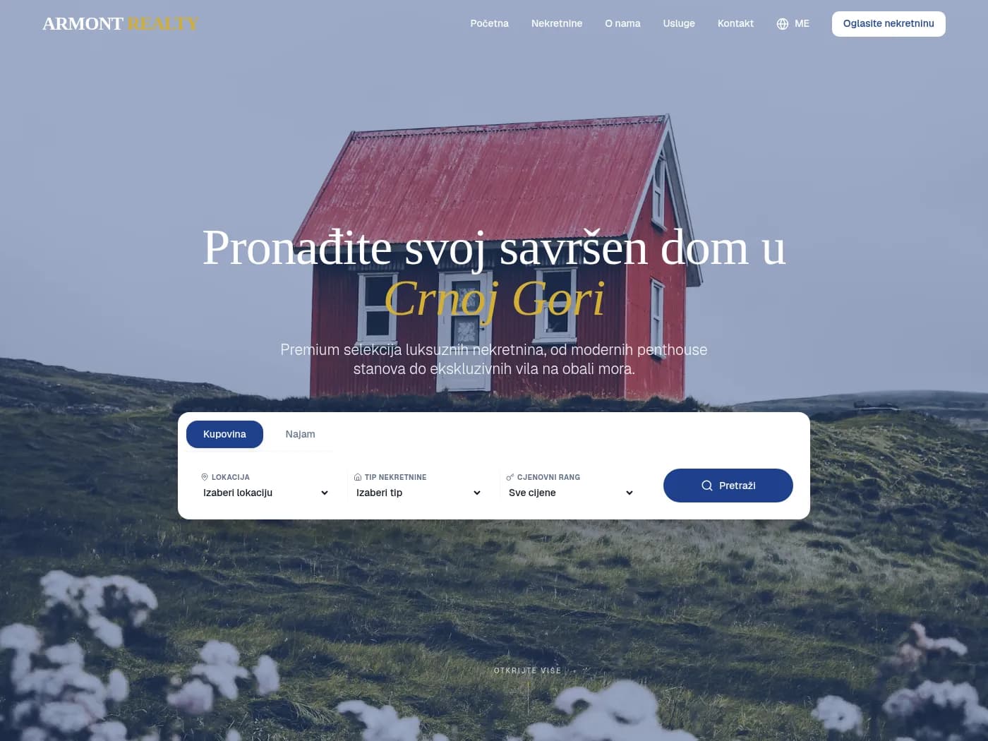 Armont Realty Homepage