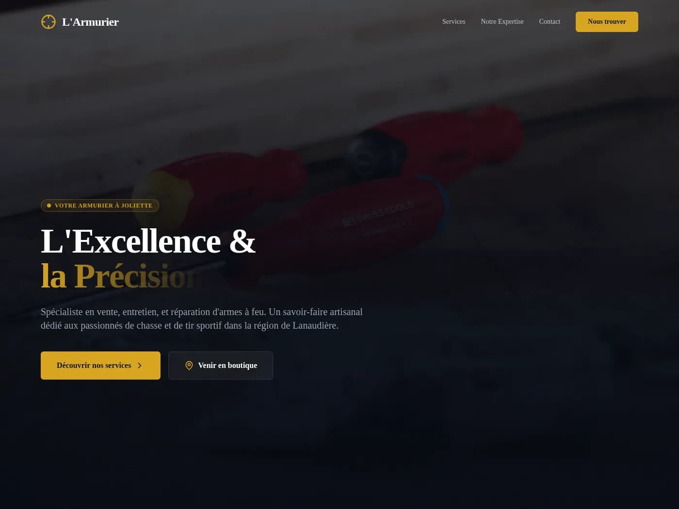 Armurerie Showcase Site