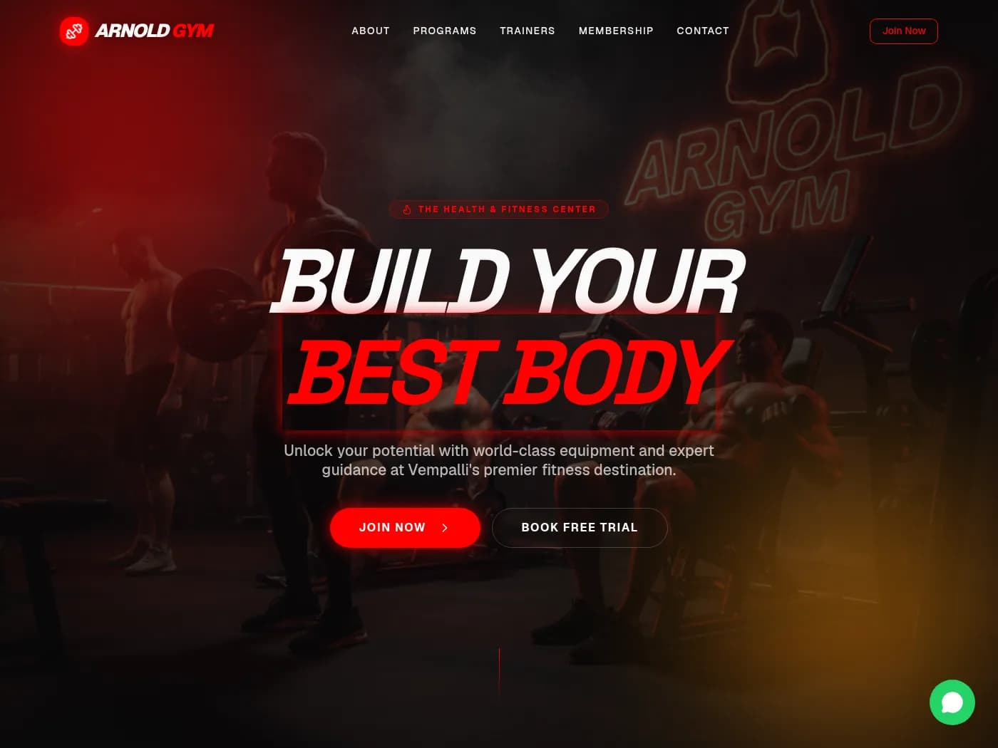 ARNOLD Gym Cinematic Website
