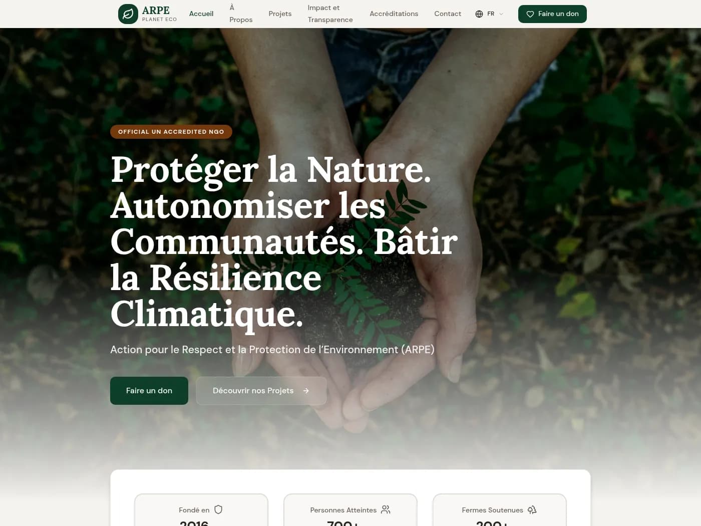 ARPE Planet Eco Website