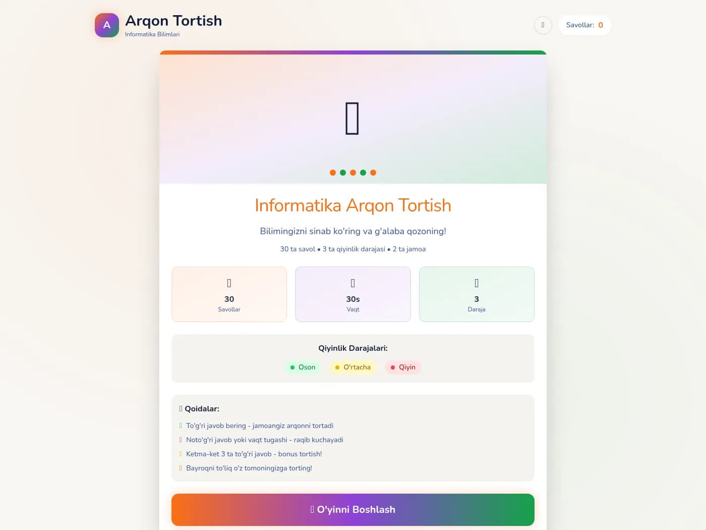 Arqon Tortish EduGame