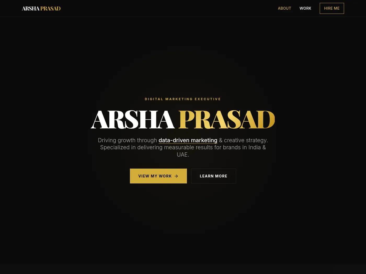 Arsha Prasad Portfolio