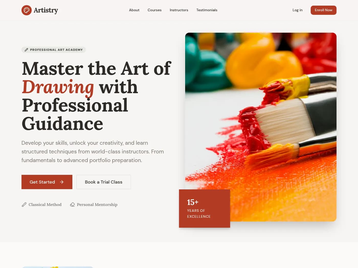 Artistry Landing Page