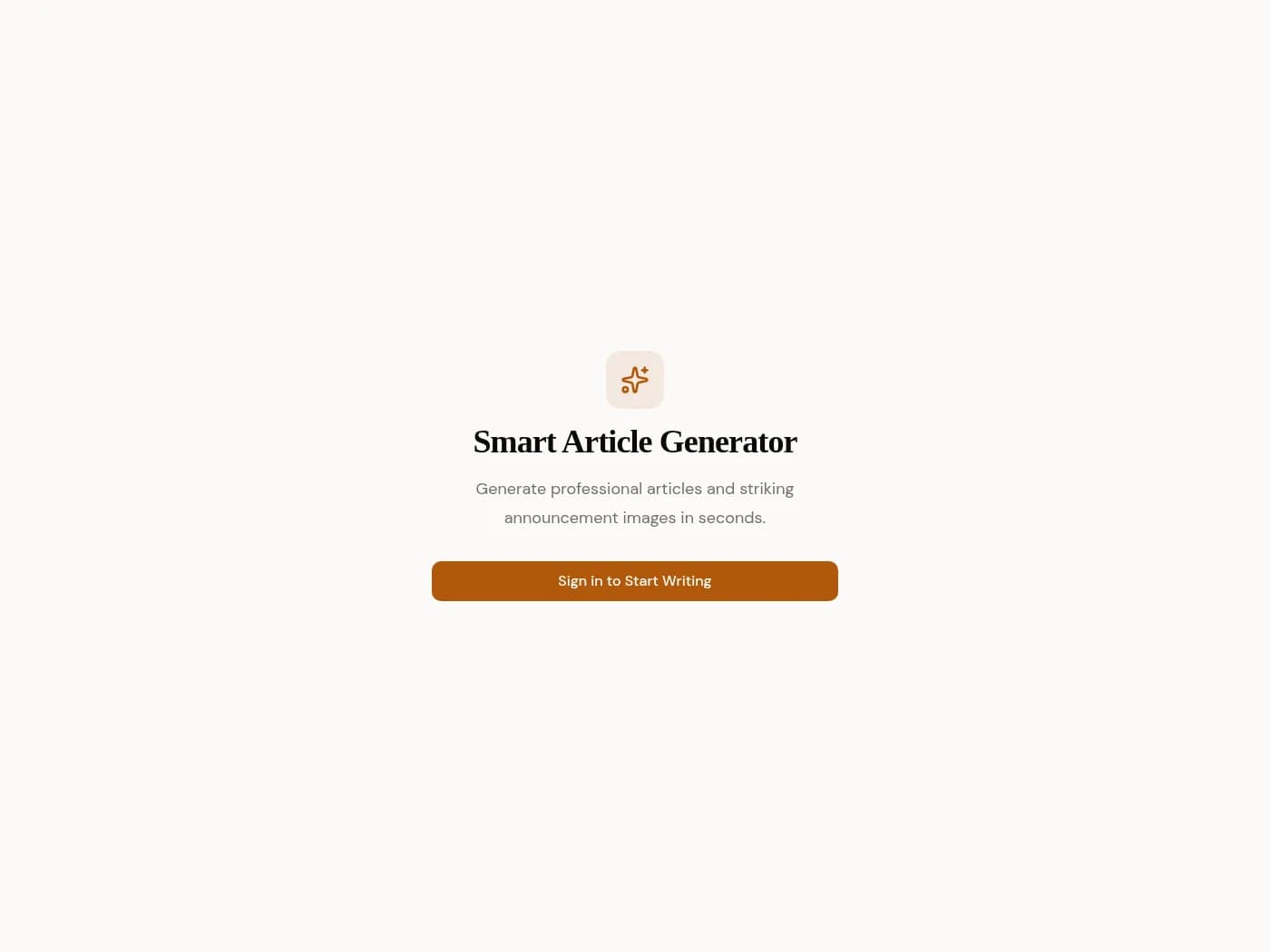 Smart Article Generator