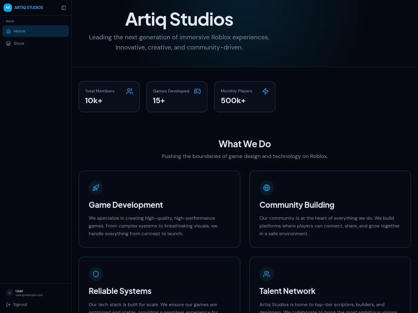 Artiq Studios InfoBoard