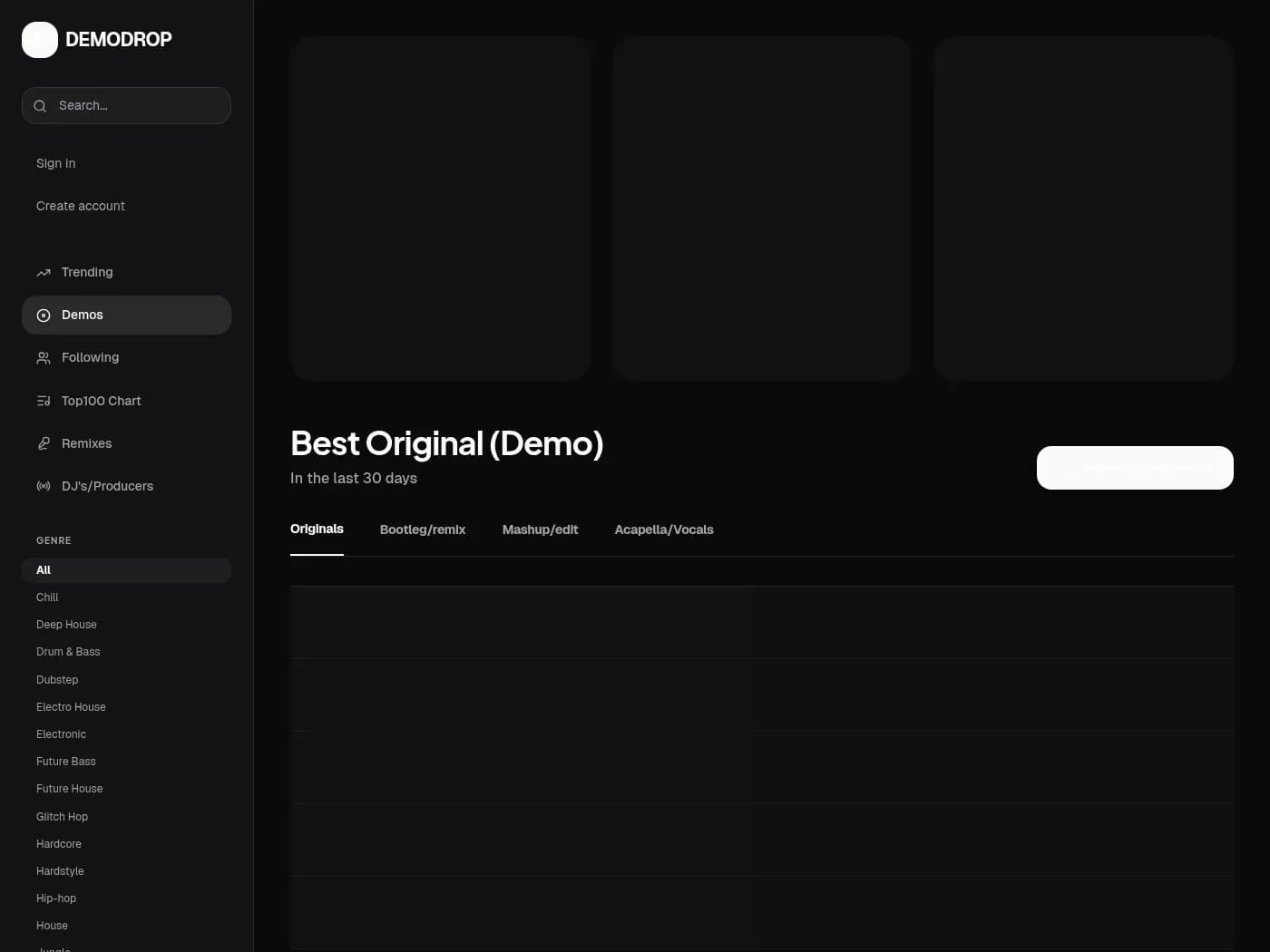 Artist Feed Template