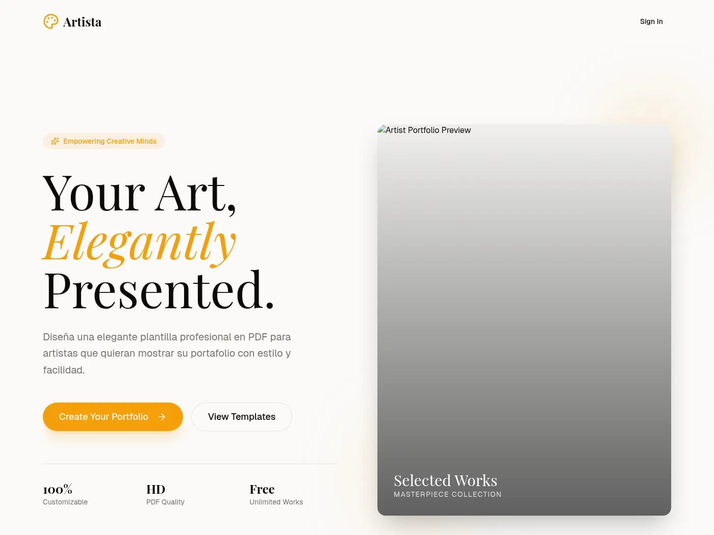 Artista Profolio PDF Template