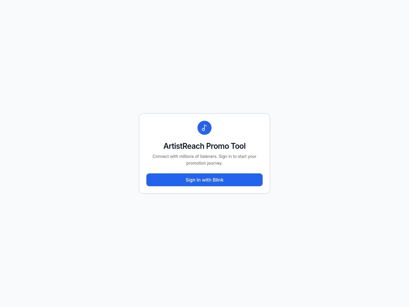 ArtistReach Promo Tool