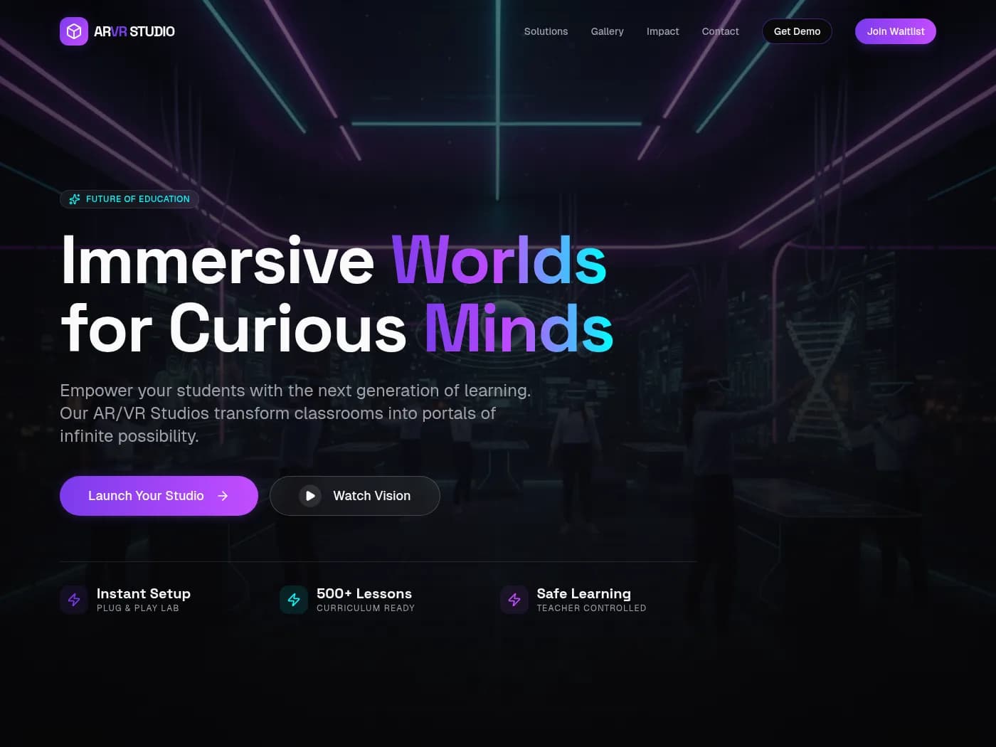 ARVR School Studio Page