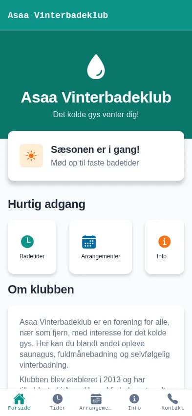 Asaav Badeklub iOS App