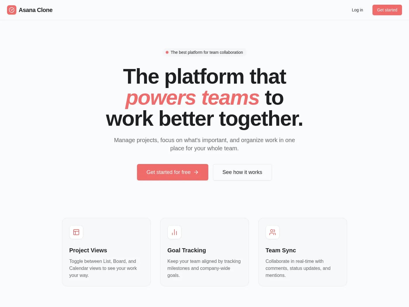Asana Fullstack Clone
