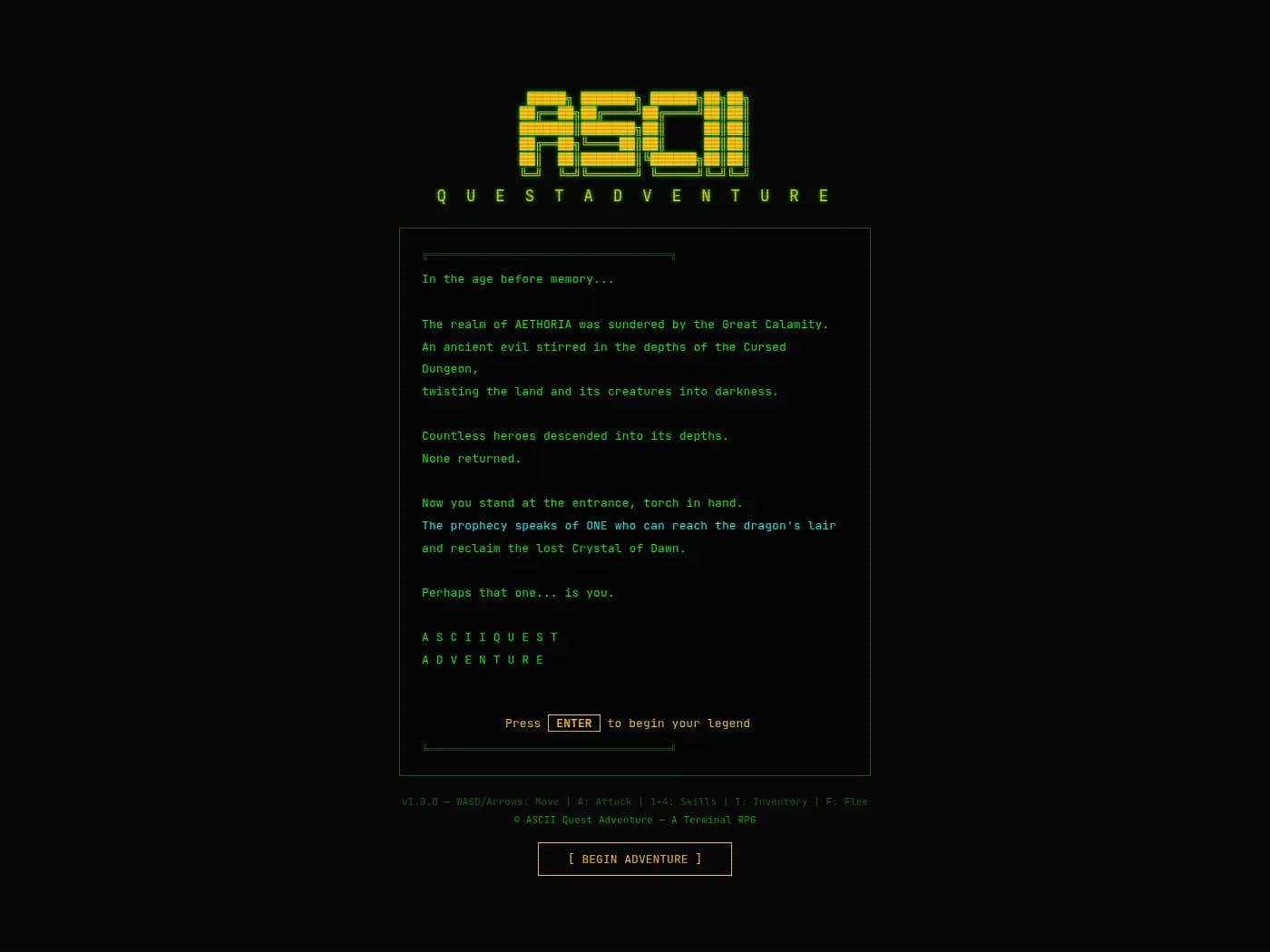 ASCII Quest Adventure