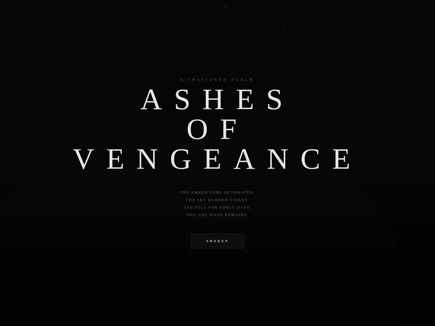 Ashes of Vengeance RPG