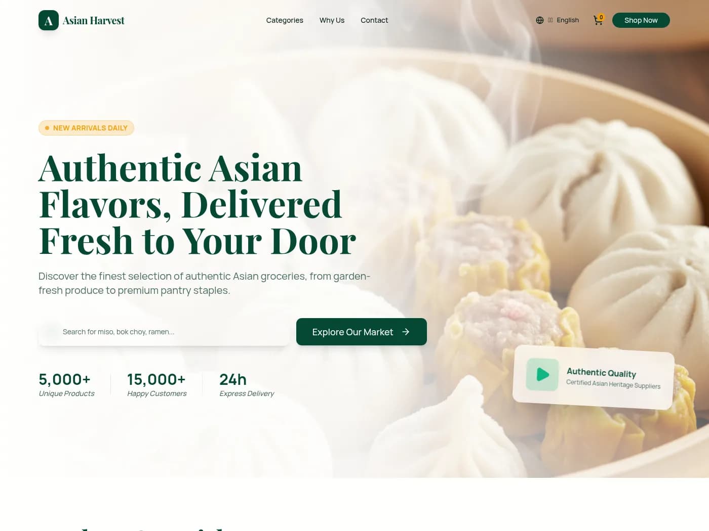Asian Grocery Landing