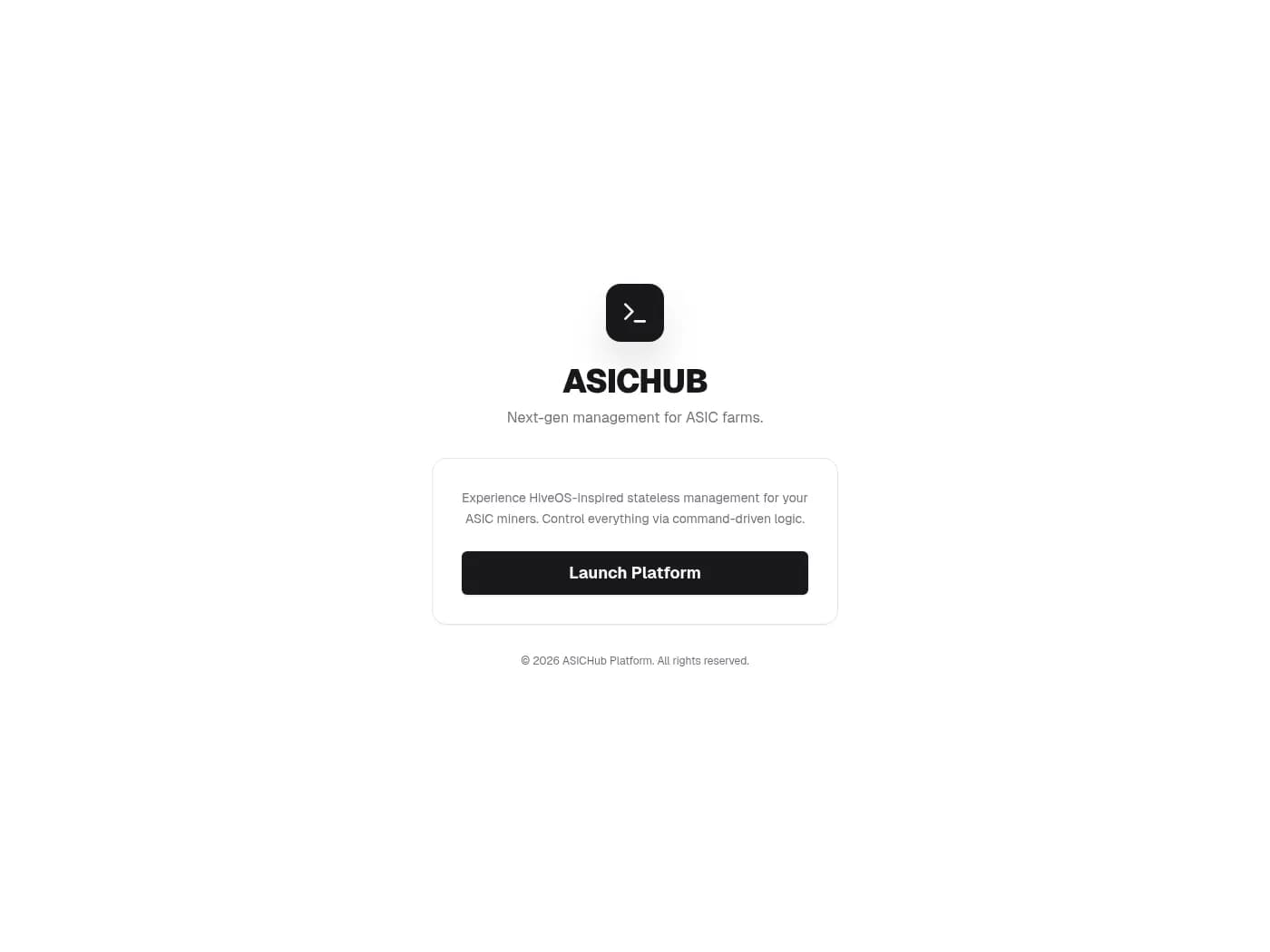 ASICHub Mining Platform