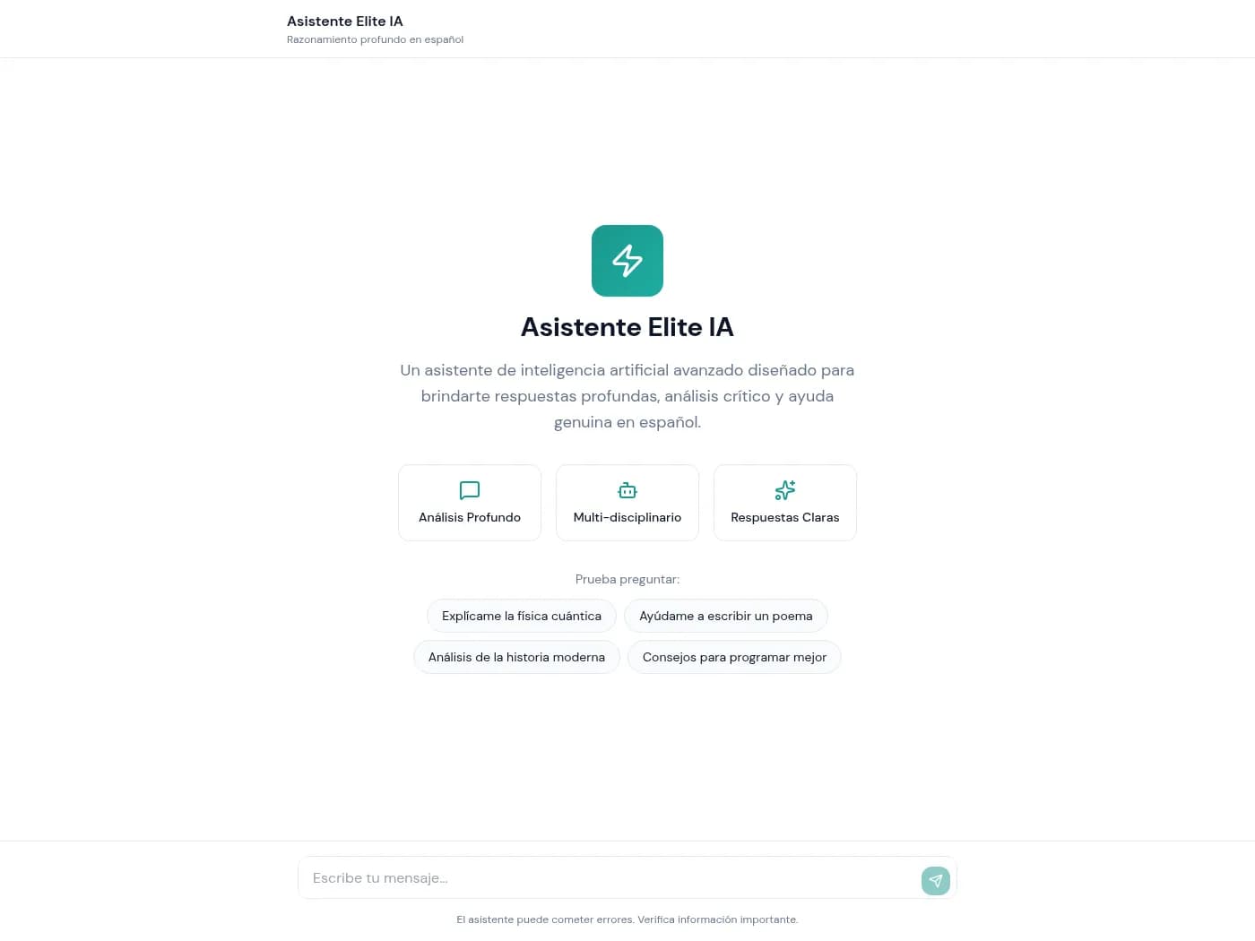 Asistente Elite IA Español