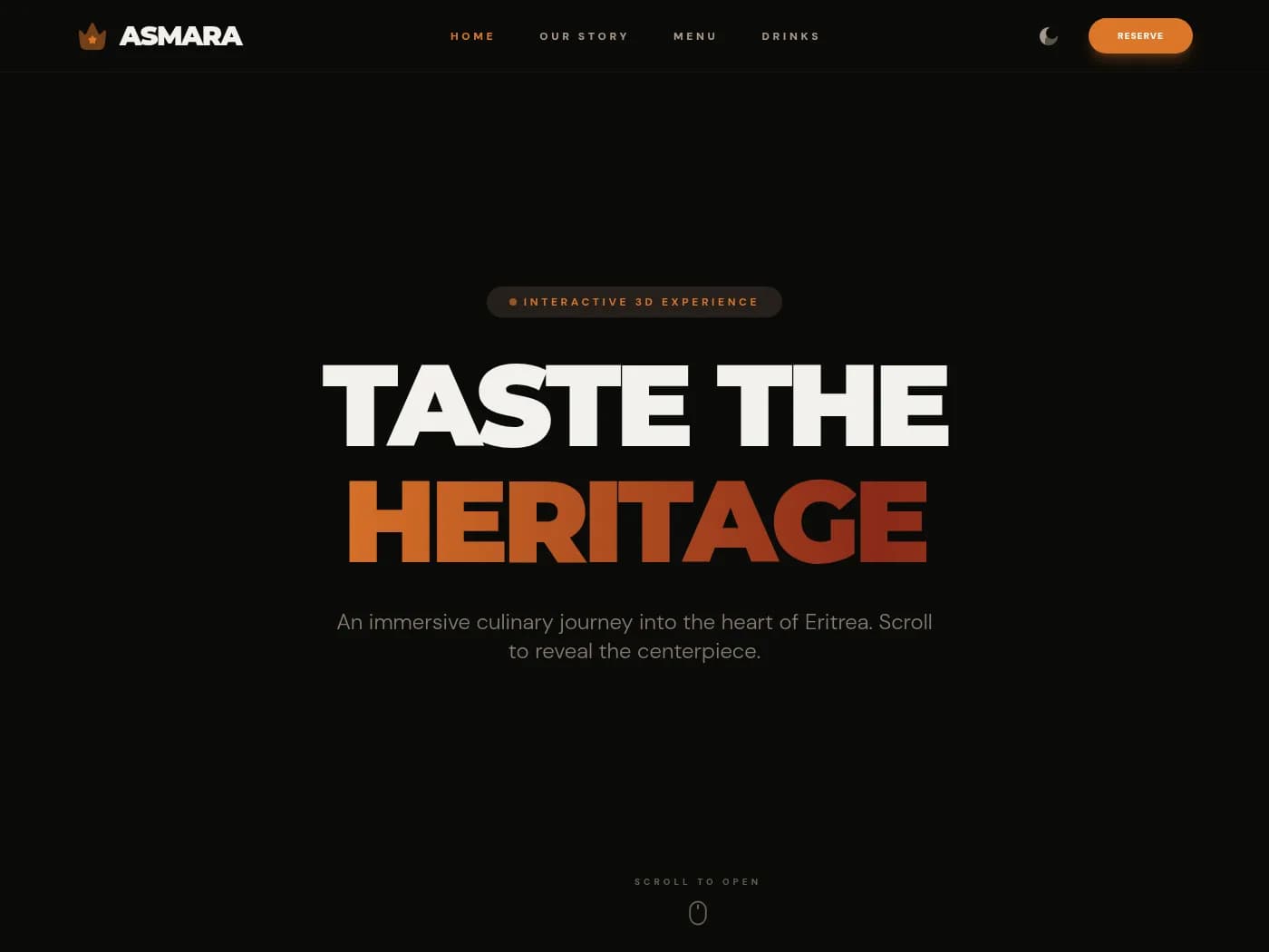 Asmara Restaurant 3D Experience